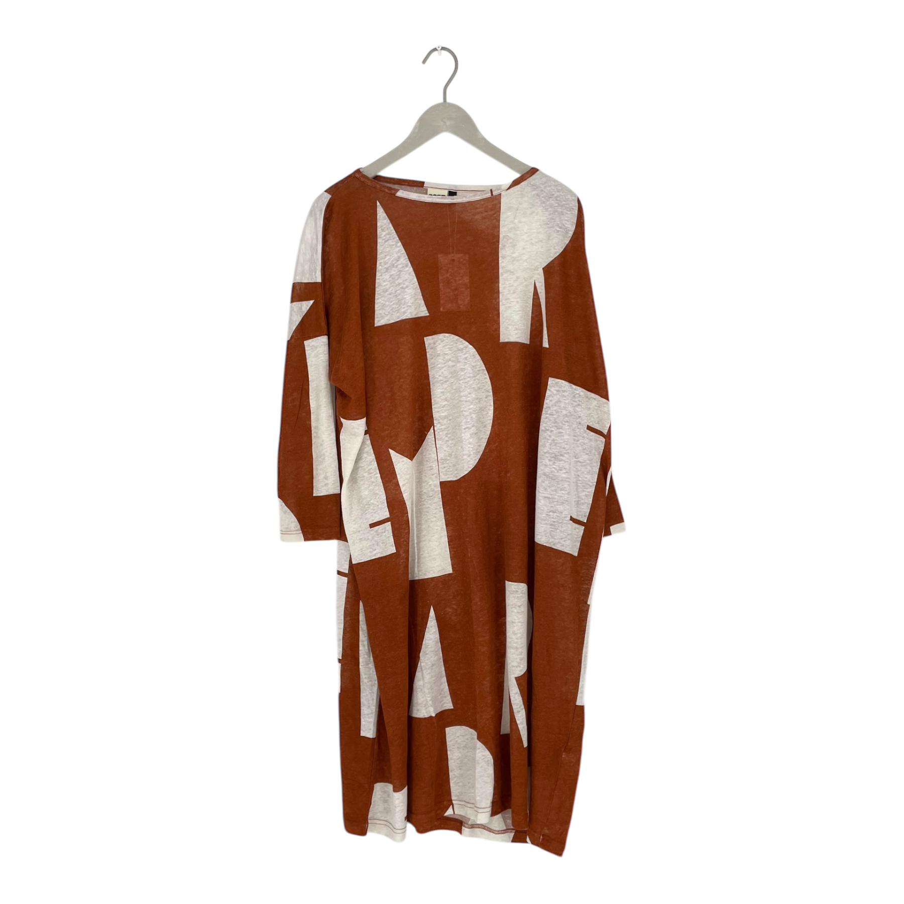 Papu linen dress, orange & white | woman M – Ninyes